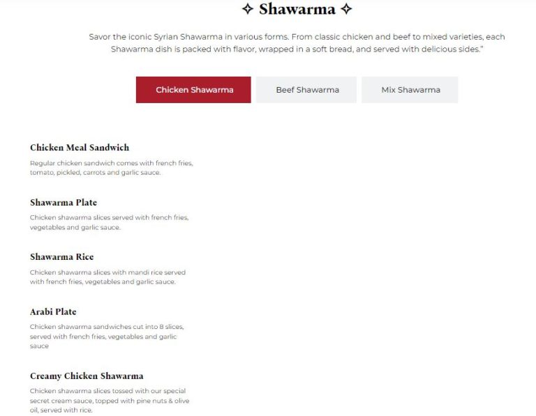 Damascus Menu Malaysia Prices & Review Updated 2025